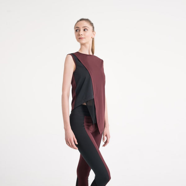 Karina Burgundy Assymetric Top - Zarely